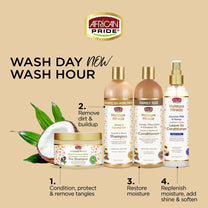 African Pride Moisture Miracle Aloe & Coconut Water Pre-Shampoo 12oz ...