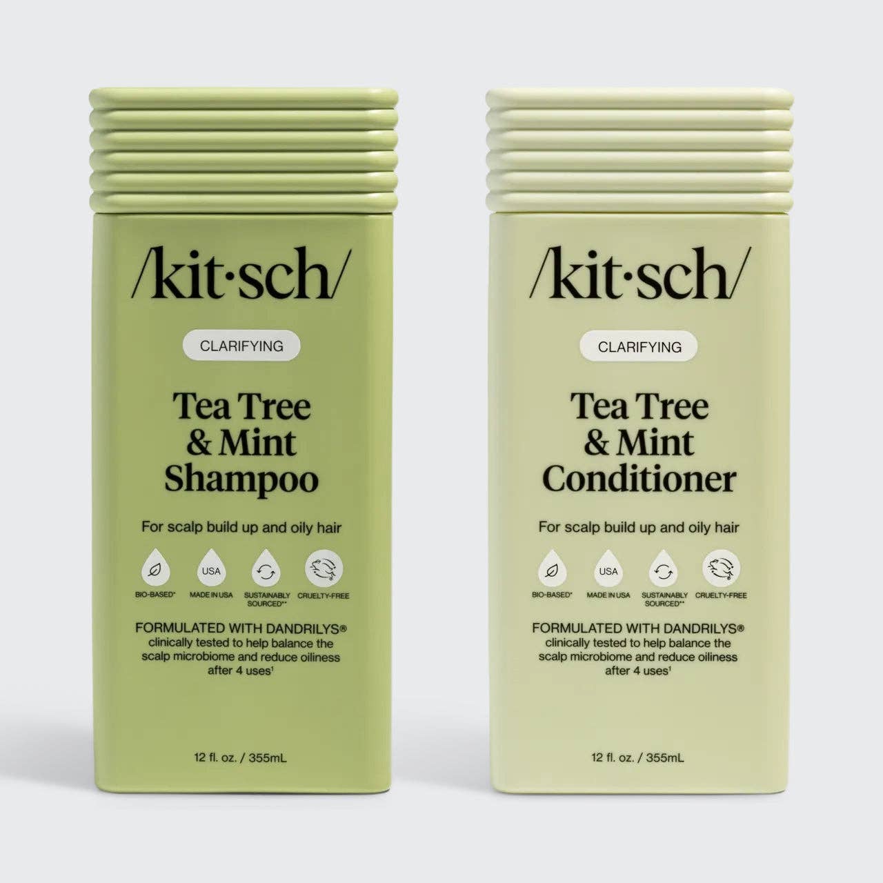 Kitsch Clarifying Tea Tree & Mint Shampoo & Conditioner Bottle Duo -2p ...