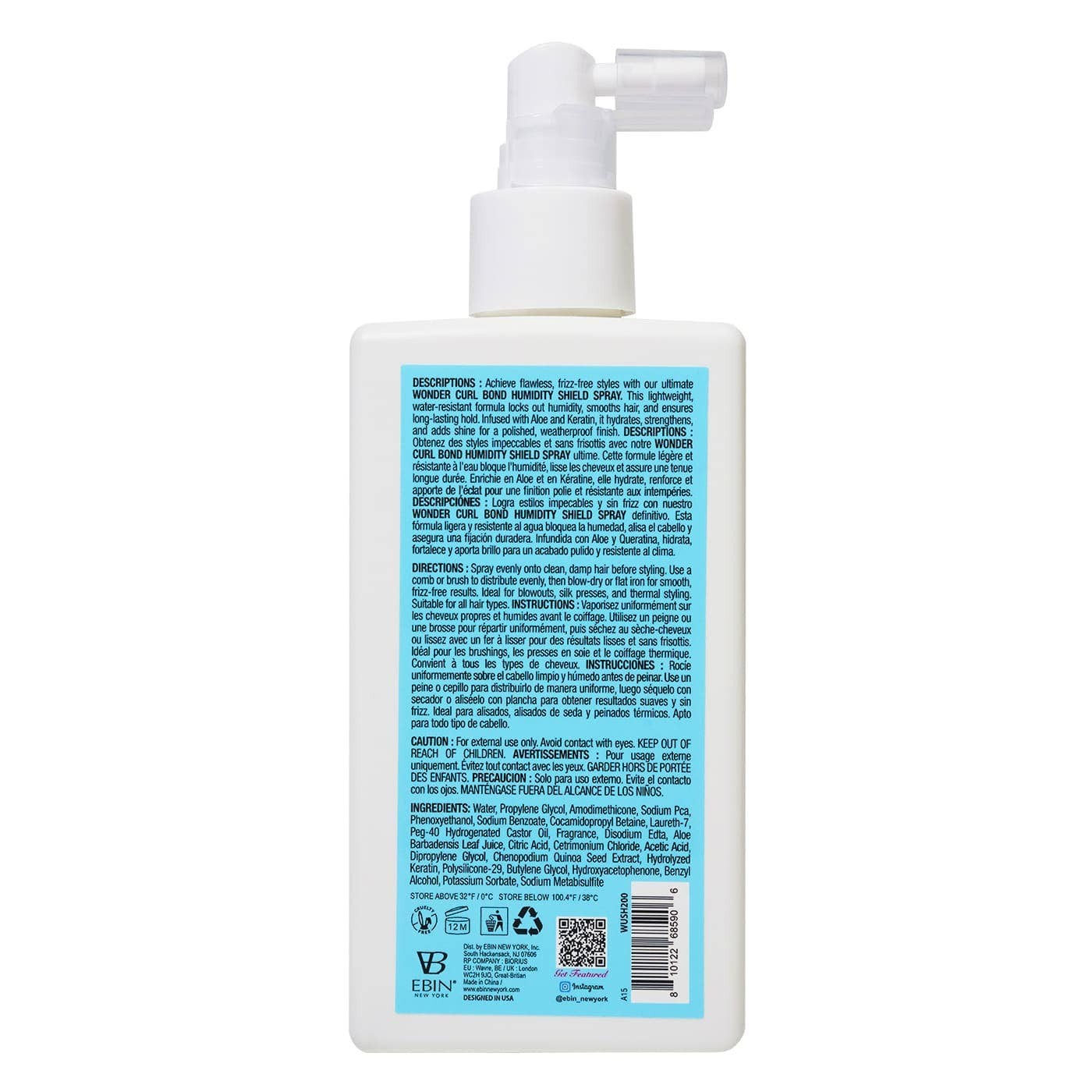 Ebin New York Wonder Curl Bond Humidity Shield Spray Sports Edition 20 ...